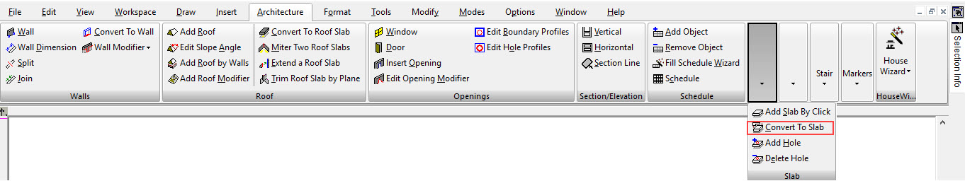 Convert to Slab - TurboCAD 2018 User Guide